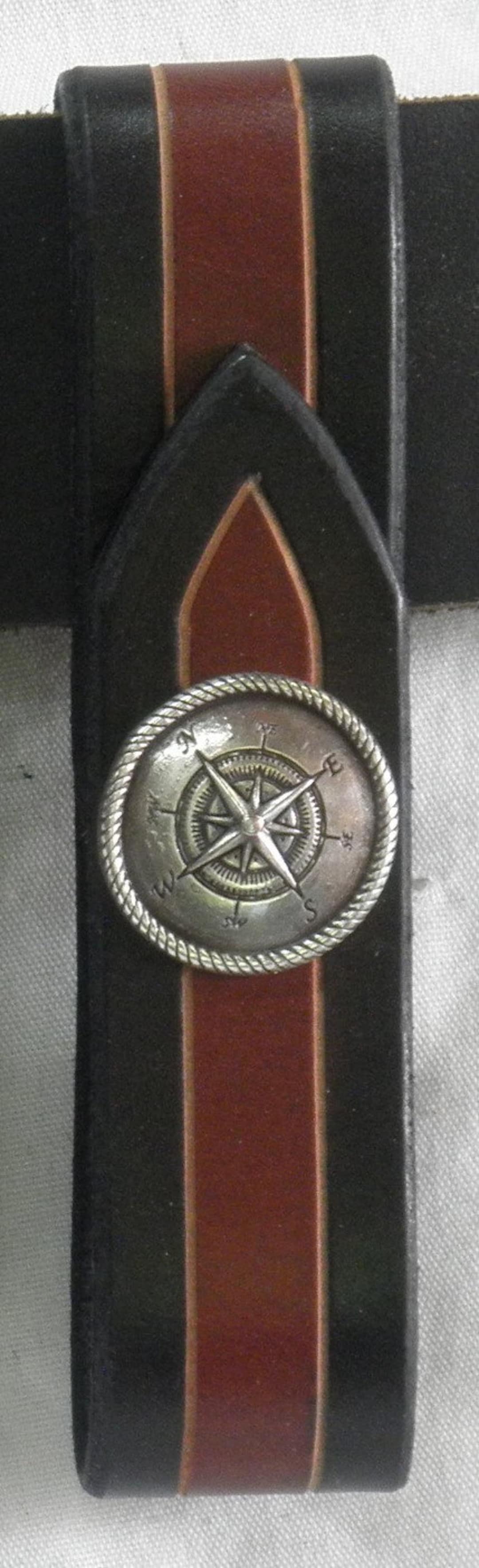 Compass Rose Tankard Strap Mug Holder Leather Tankard Strap Renaissance ...