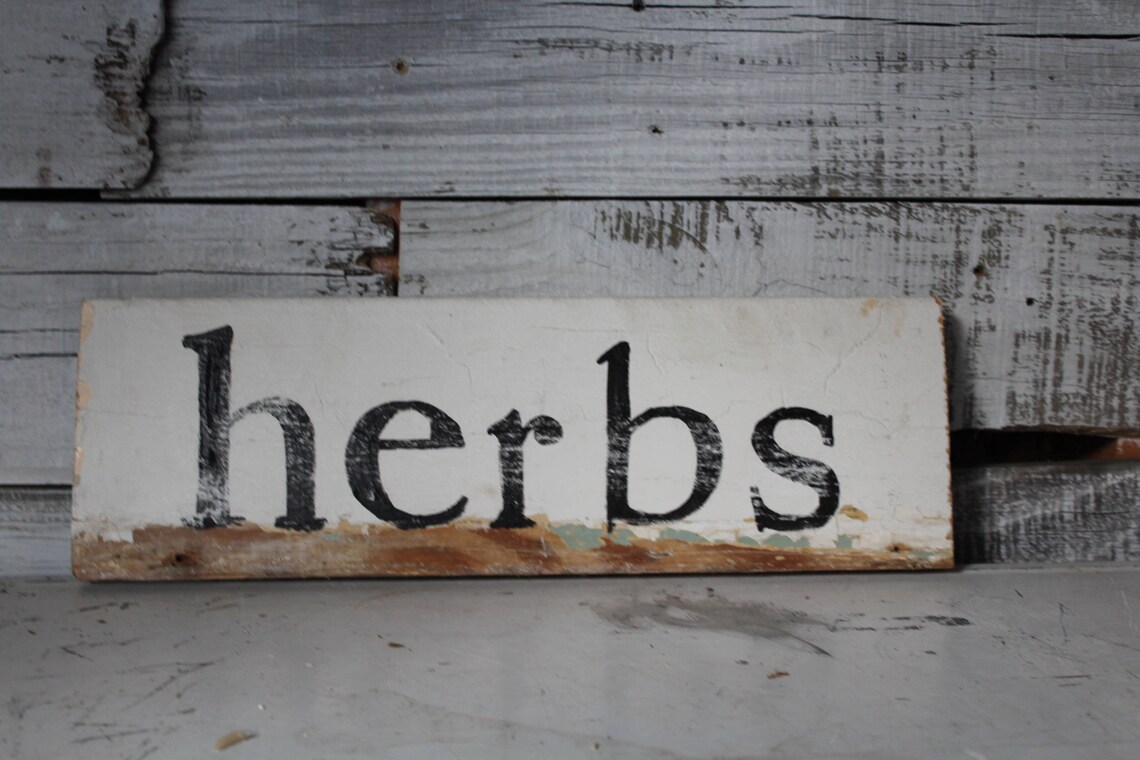 Rustic herbs Kitchen Sign Farmhouse Decor Sign - Etsy