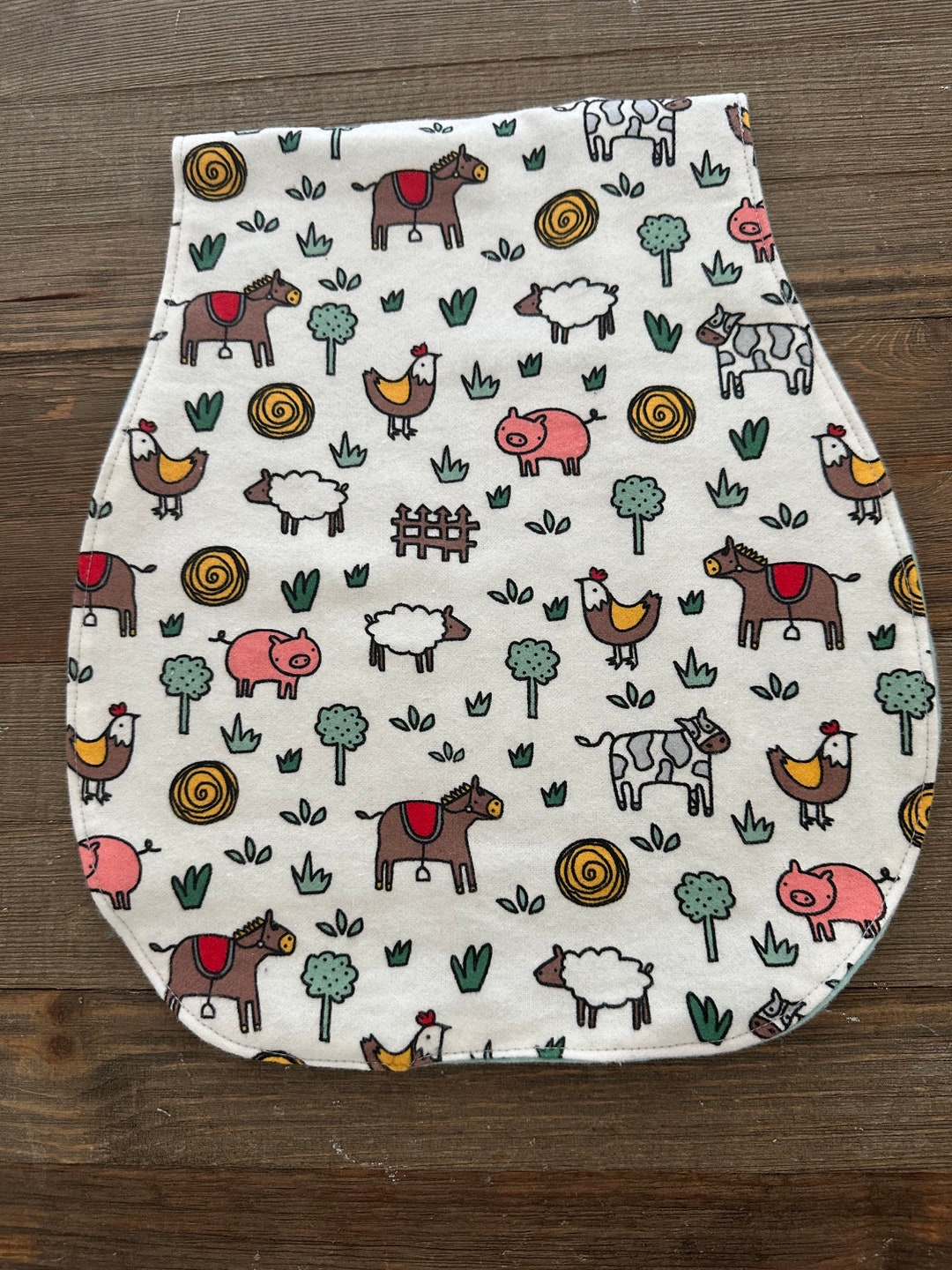Farm Animals Burp Cloth - Etsy