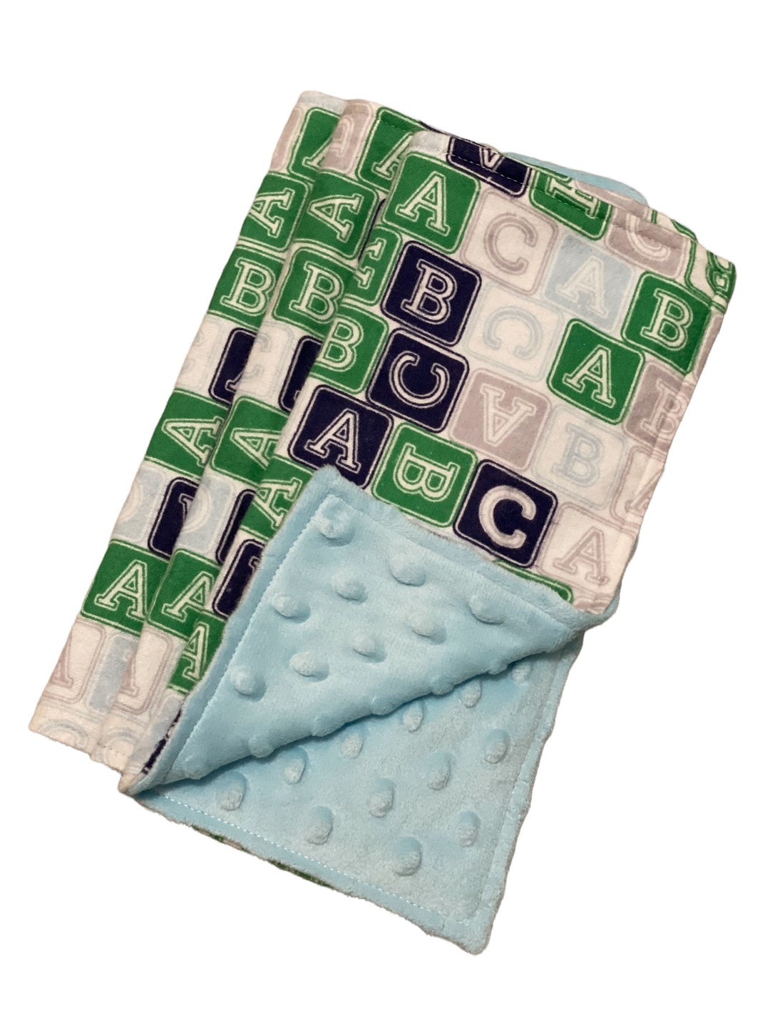 Blue Baby Blocks Lovey - Etsy