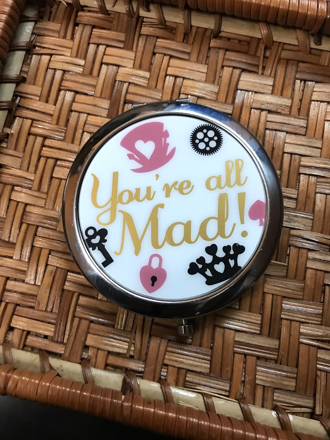 Vintage Danielle Nicole You're All Mad Double Mirror Compact - Etsy