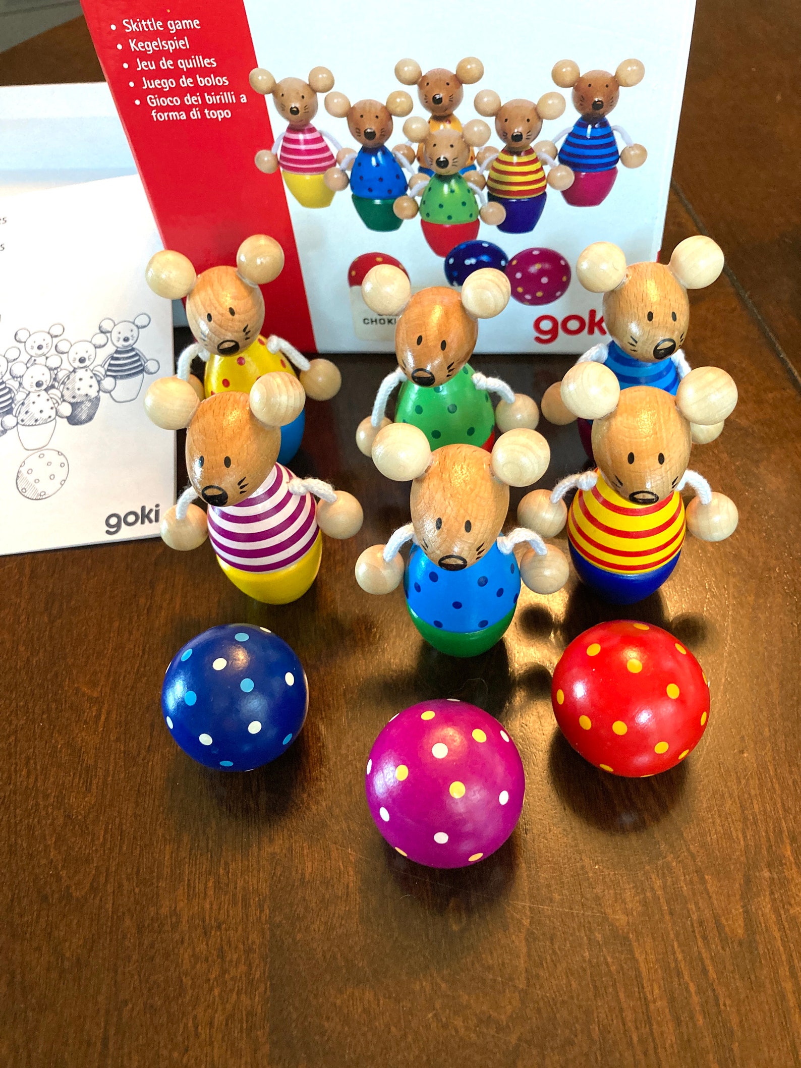 Vintage Goki Wood Skittle Game Made In Germany | Etsy