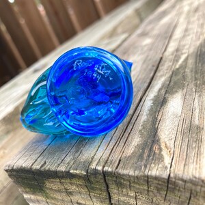 Vintage Roy Ray Blue Glass Bird Figurine - Etsy