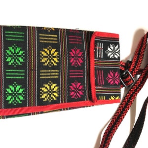 Vintage Guatemalan Traditional Fabric Muti-pocket Travel Crossbody ...