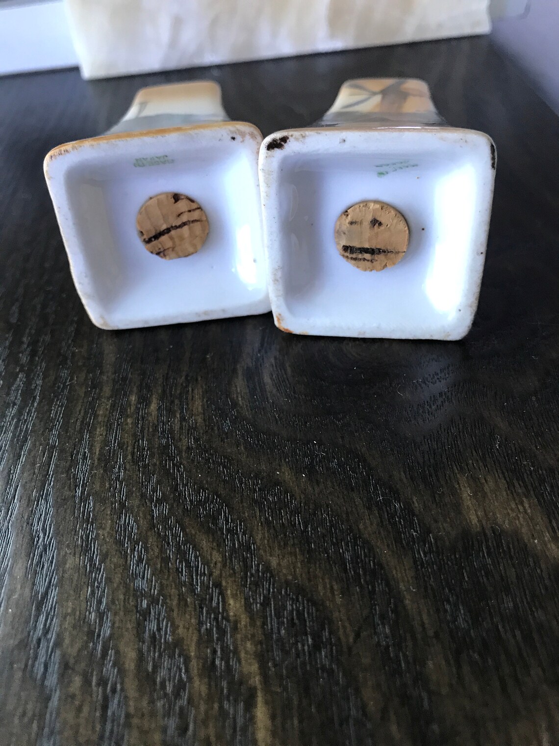 Vintage Hand Painted Windmill Square Made in Japan Salt and - Etsy