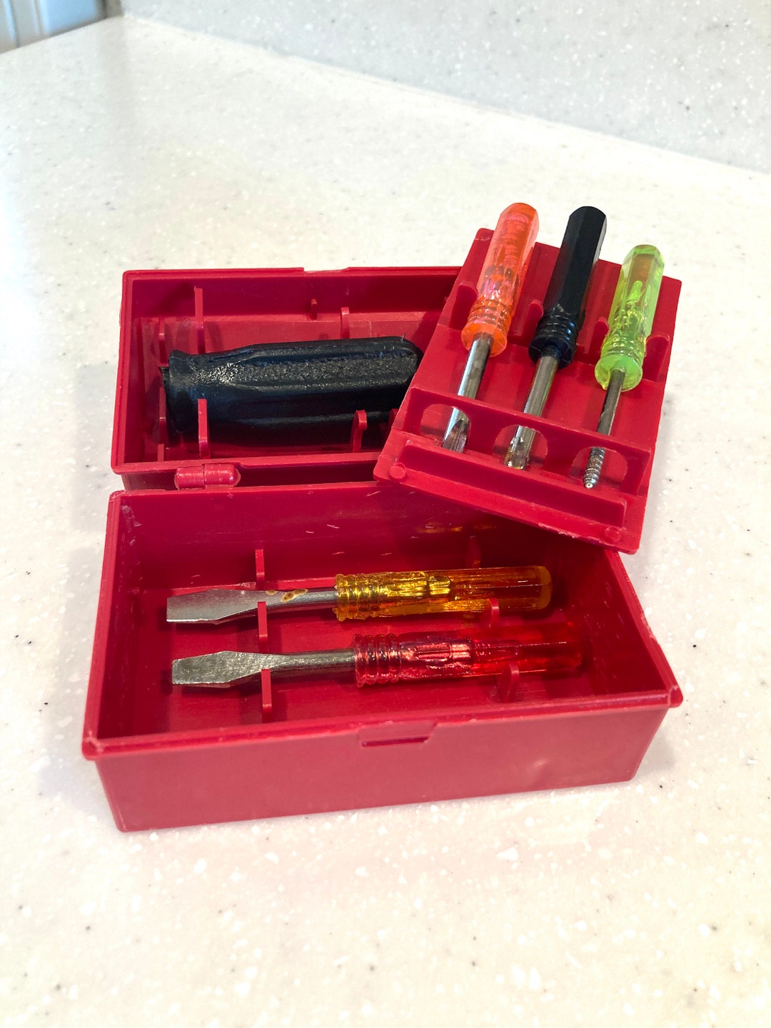 Vintage Mini Plastic Tool Chest With Screwdrivers - Etsy