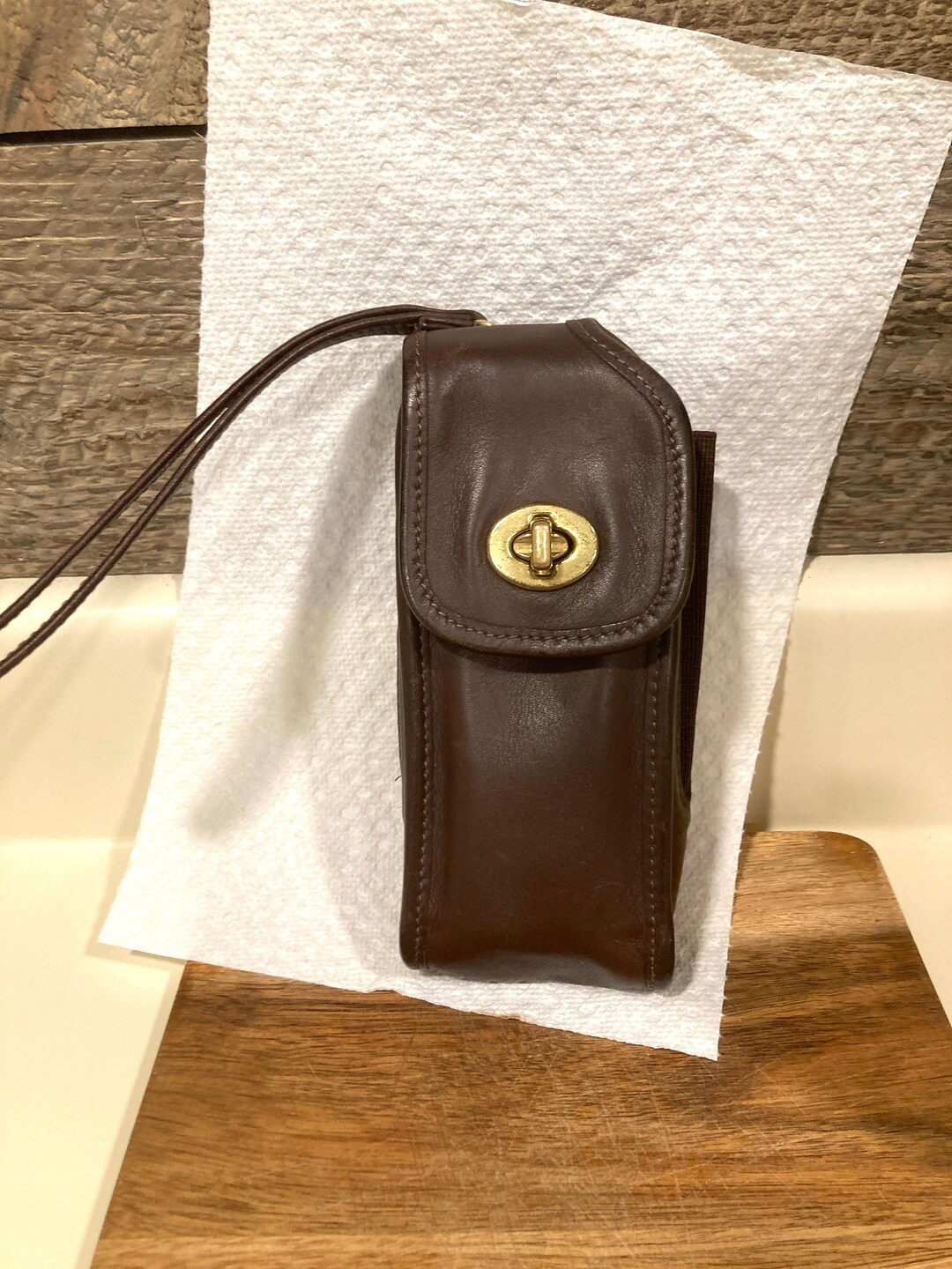 Vintage Coach Dark Brown Leather Cell Phone Holder/case - Etsy