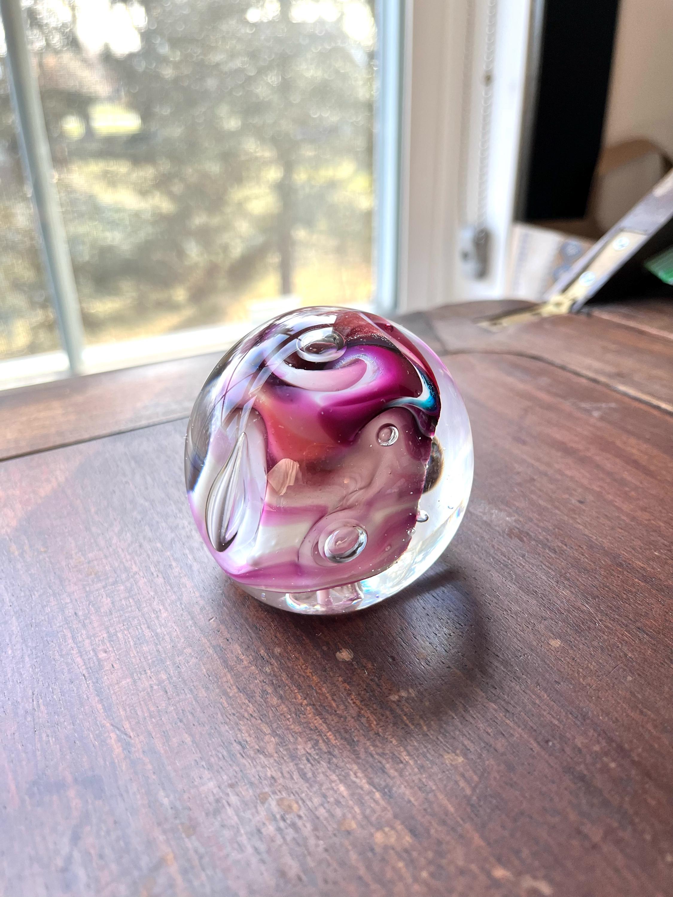 Vintage Rollin Karg Swirl Art Glass Paperweight - Etsy