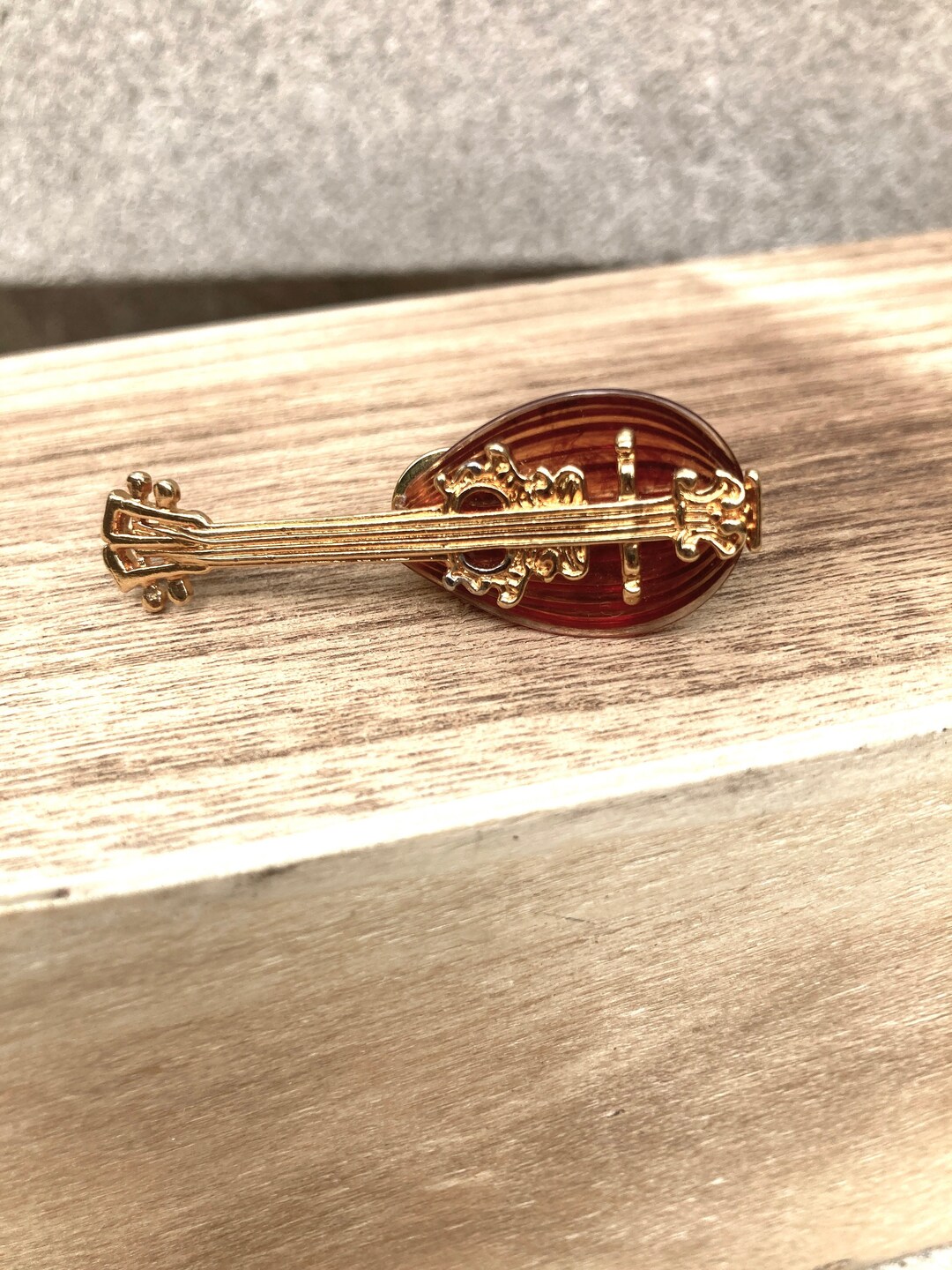 Vintage Avon Gold Tone With Amber Lucite Lapel Pin - Etsy