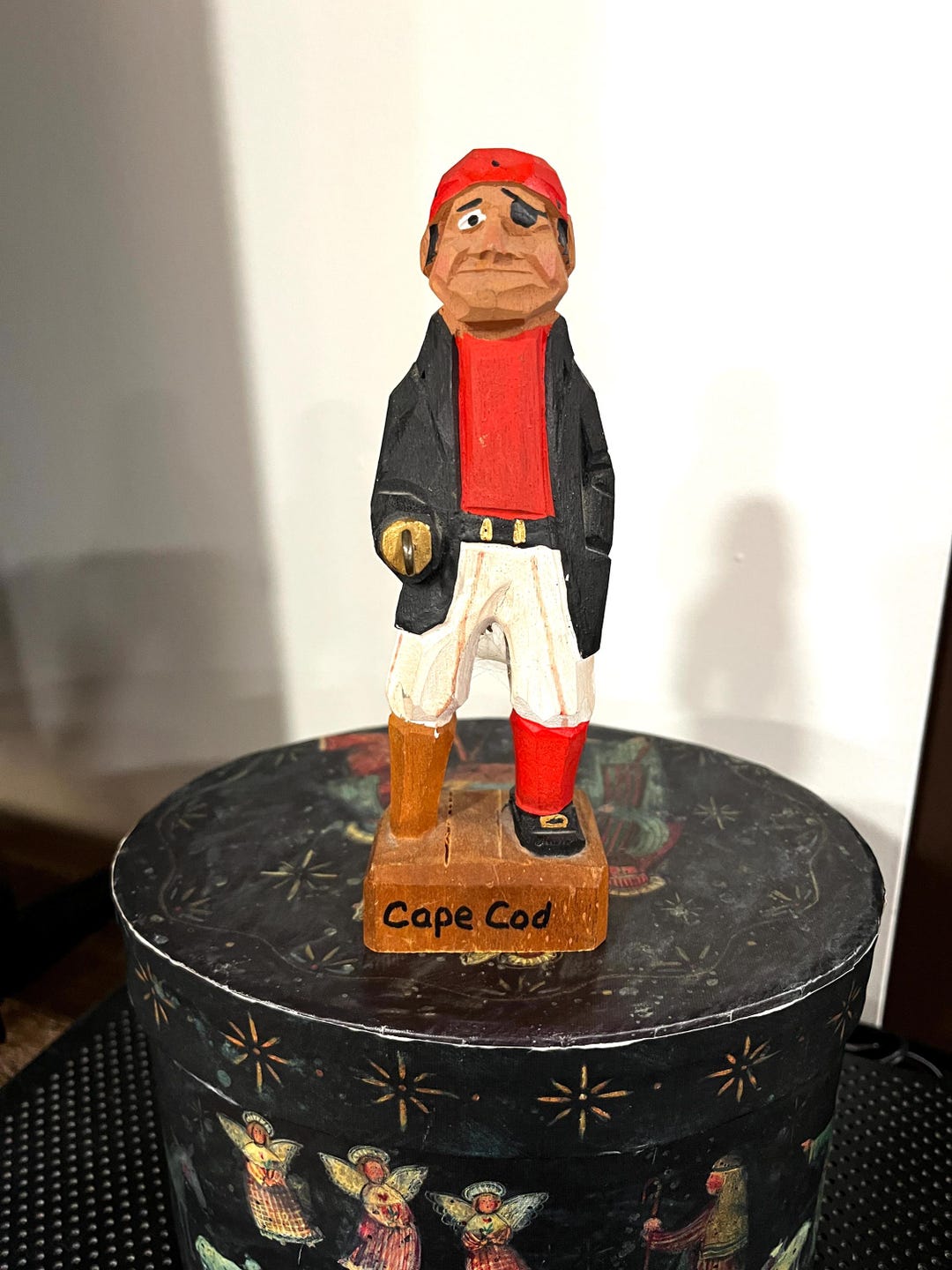 Vintage Cape Cod Hand Carved Wood 6" Pirate With A Hook and Peg Leg ...