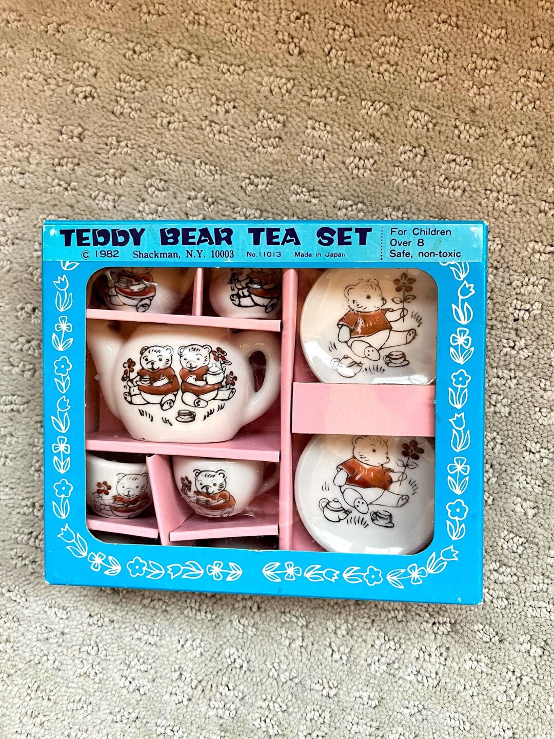 Vintage Shackman 1982 Teddy Bear Ceramic Tea Set - Etsy