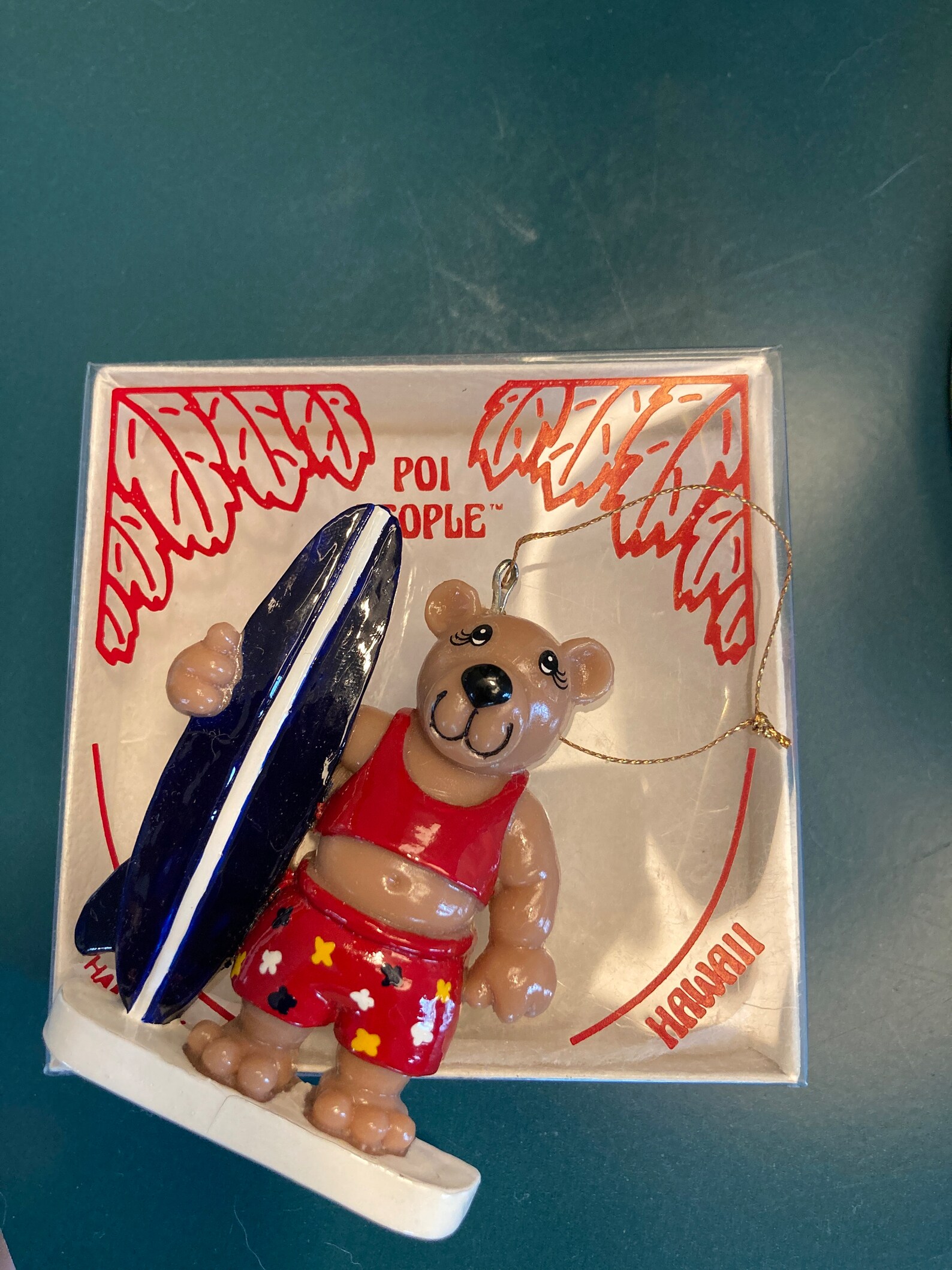 Vintage Hawaii Poi People Bear With Surfboard Christmas Ornament - Etsy