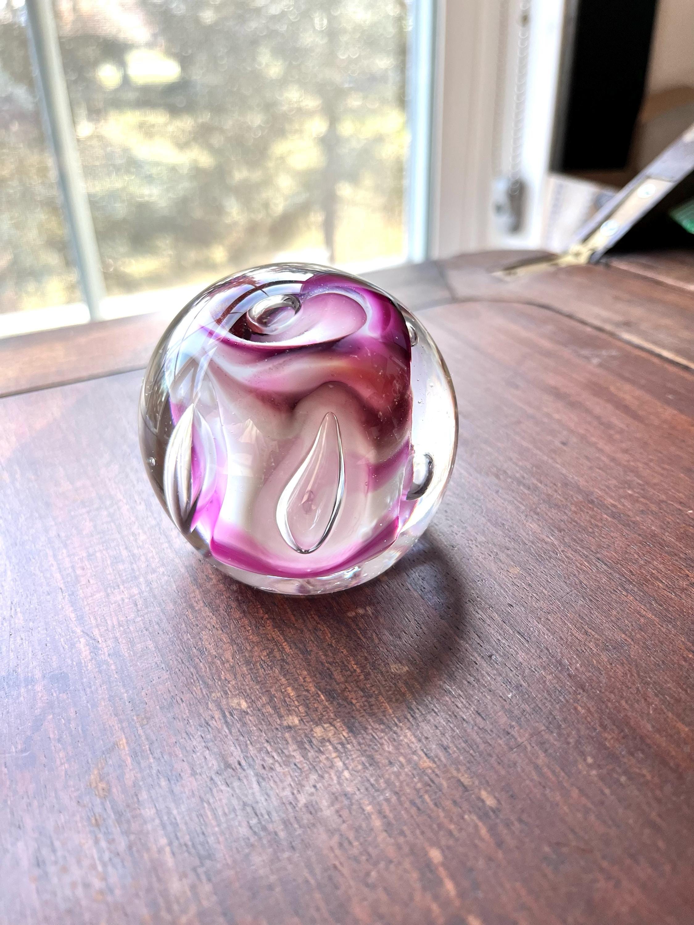 Vintage Rollin Karg Swirl Art Glass Paperweight - Etsy