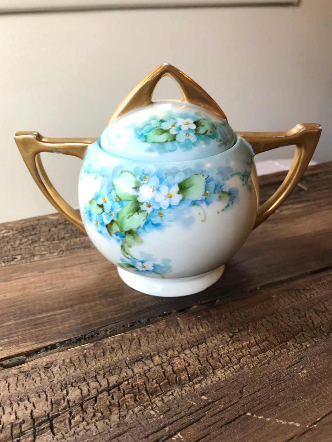 Vintage Hand Painted Favorite Bavaria Art Deco Design Sugar Bowl - Etsy