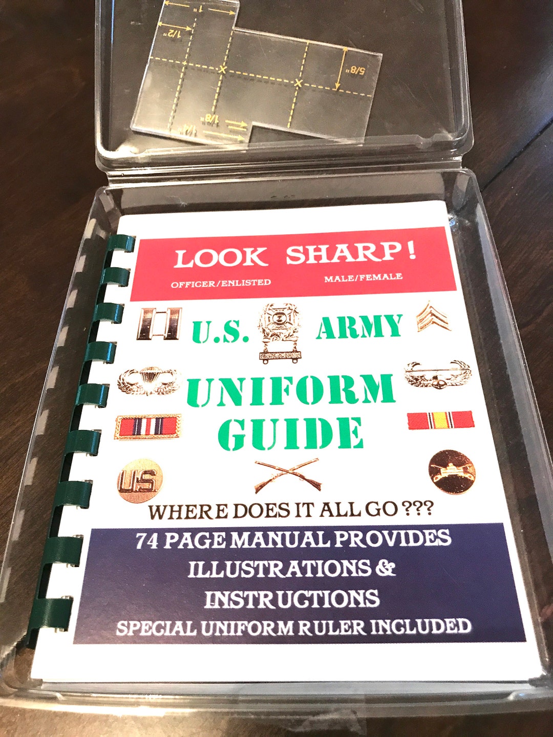 U.S. Army Look Sharp Uniform Guide and Ruler Officer/enlisted - Etsy