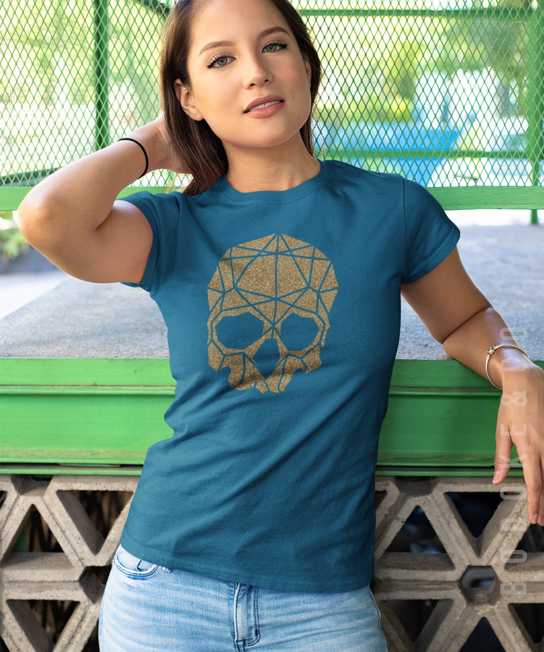 Gold Glitter Skull Unisex Heavy Cotton Tee - Etsy