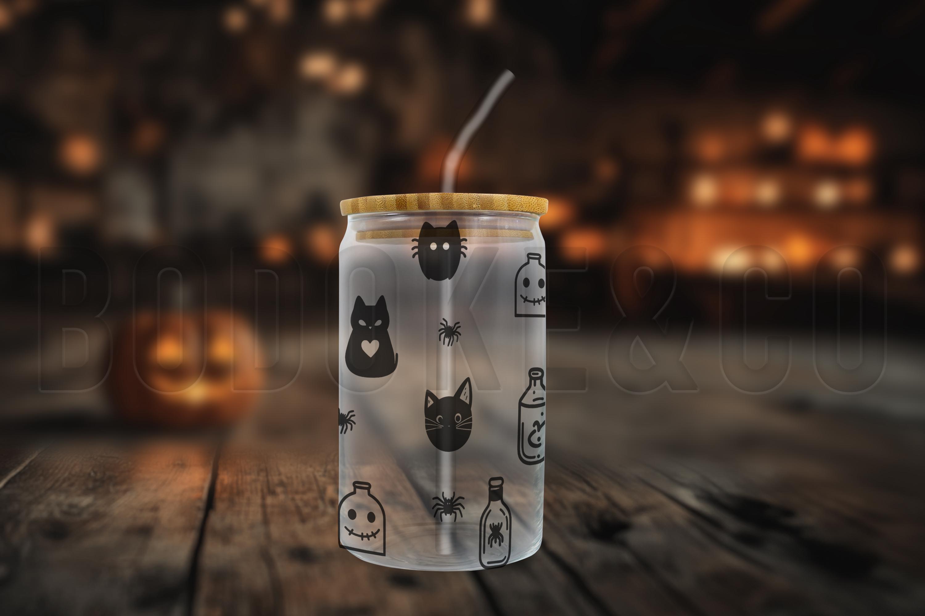 Cute Cats & Potion Bottles Pattern 16 Oz Libbey Wrap Digital File Ready ...