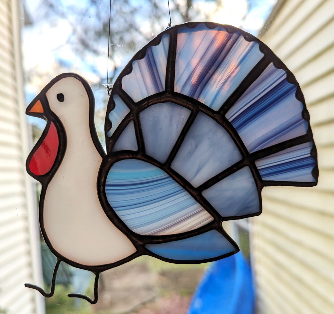 Stained Glass Turkey Suncatcher - "little Gobbler" - Original Design ...