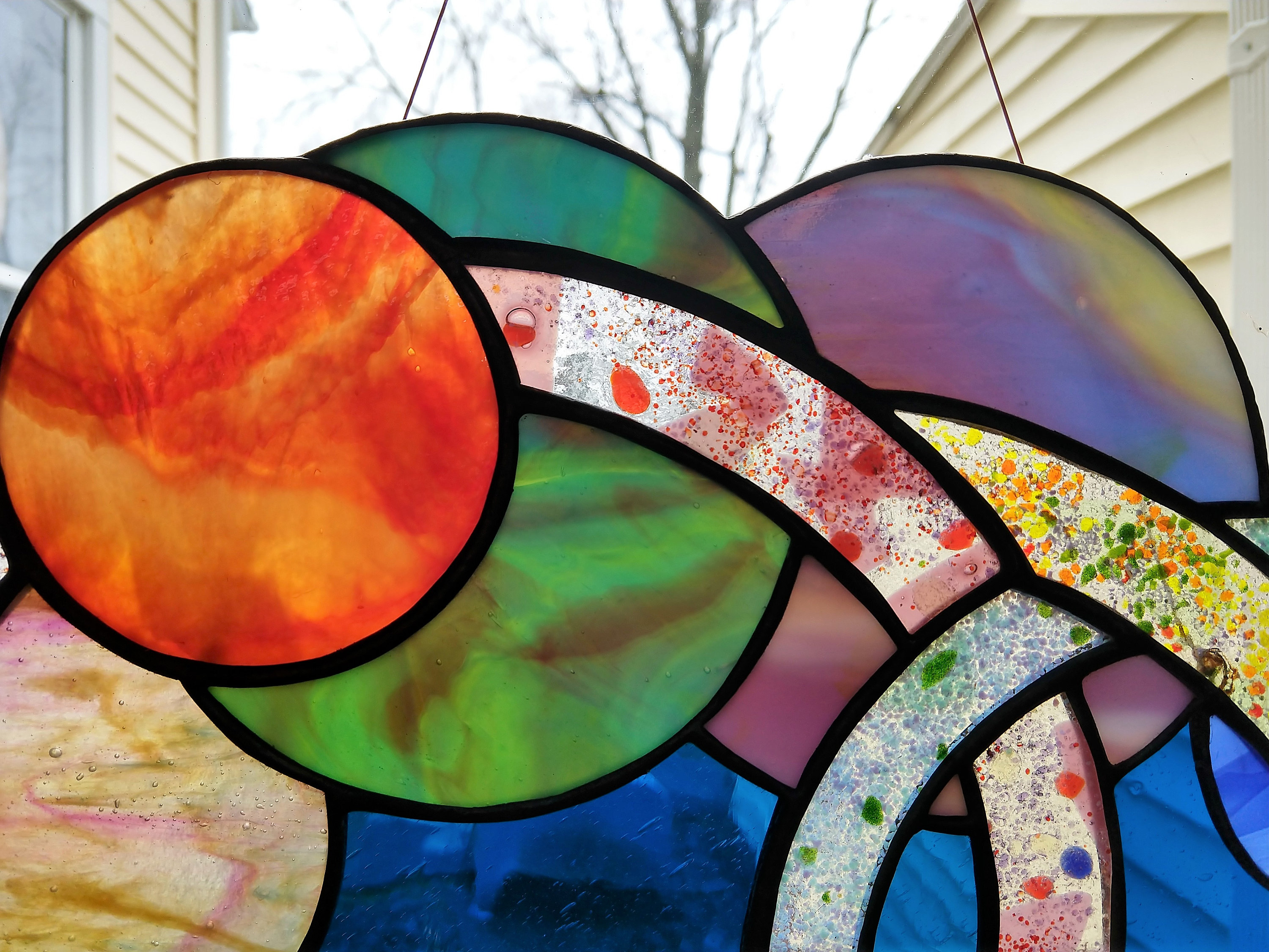 Stained Glass Galactic Panel, Tiffany Technique With Fused Glass ...