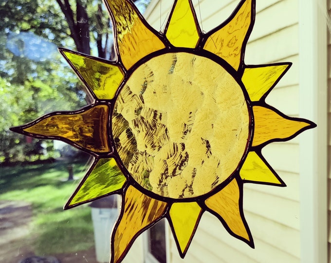 Stained Glass Sun, Sun Stained Glass , Suncatcher, Sun Catcher - Etsy