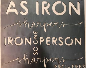 Proverbs 27 17 Art | Etsy