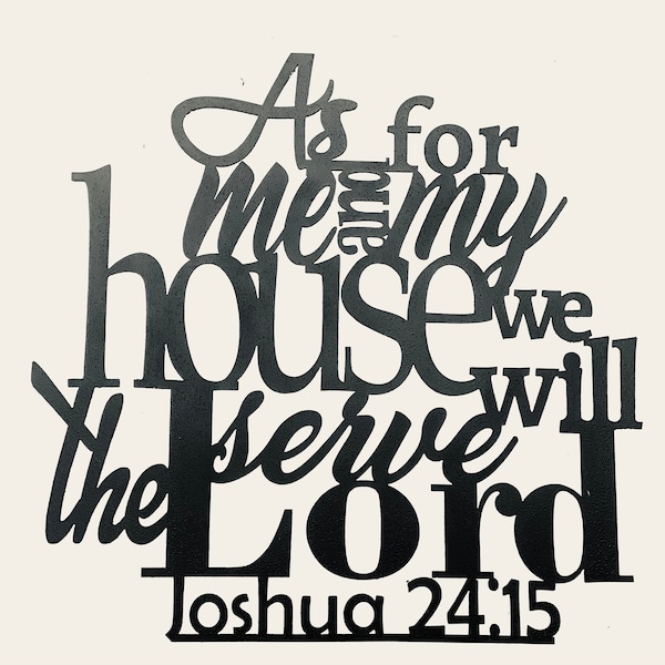 Metal Sign as for Me and My House We Serve the Lord - Etsy