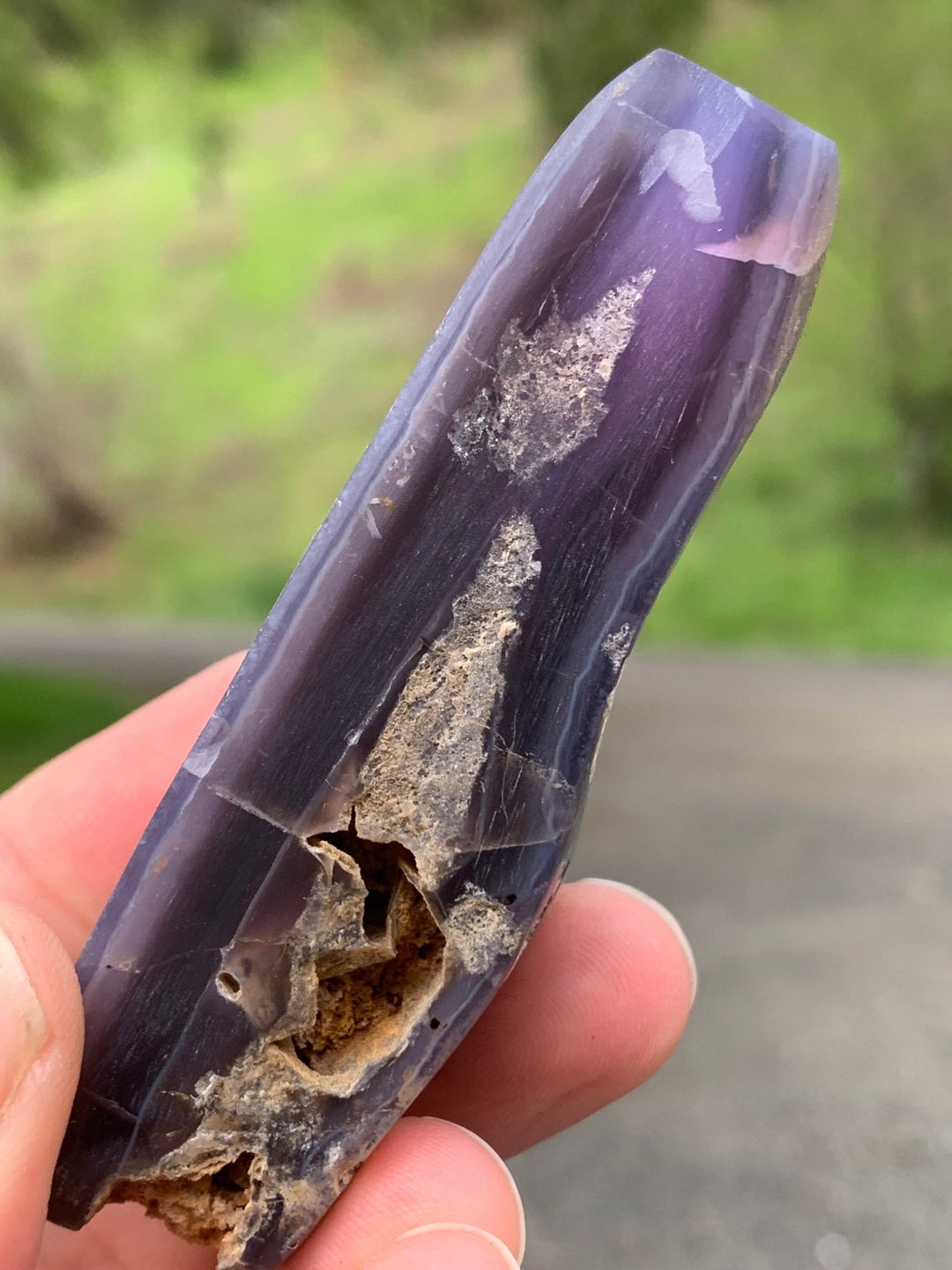 Large Grade A Semi Polished Holly Blue Agate Chalcedony From Oregon - Etsy