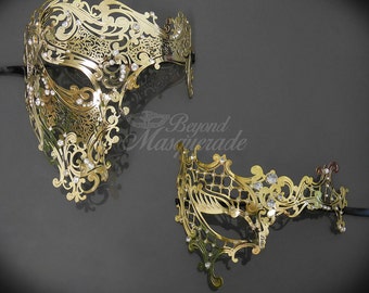 Gold masquerade mask | Etsy