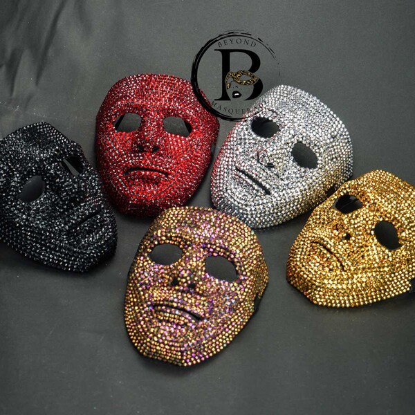 Rhinestone Masks - Etsy