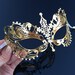 Women's Masquerade Mask, Gold Masquerade Mask, Gold Mask, Gold Metal ...