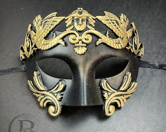 Men's Masquerade Mask, Gold Masquerade Masks, Gold Phantom Mask ...