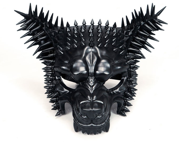 Black Masquerade Mask, Wolf Mask, Black Animal Mask, Black Wolf Mask ...