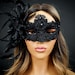 Lace Mask, Masquerade Mask, Elegant Macrame Lace Mask With Diamonds ...