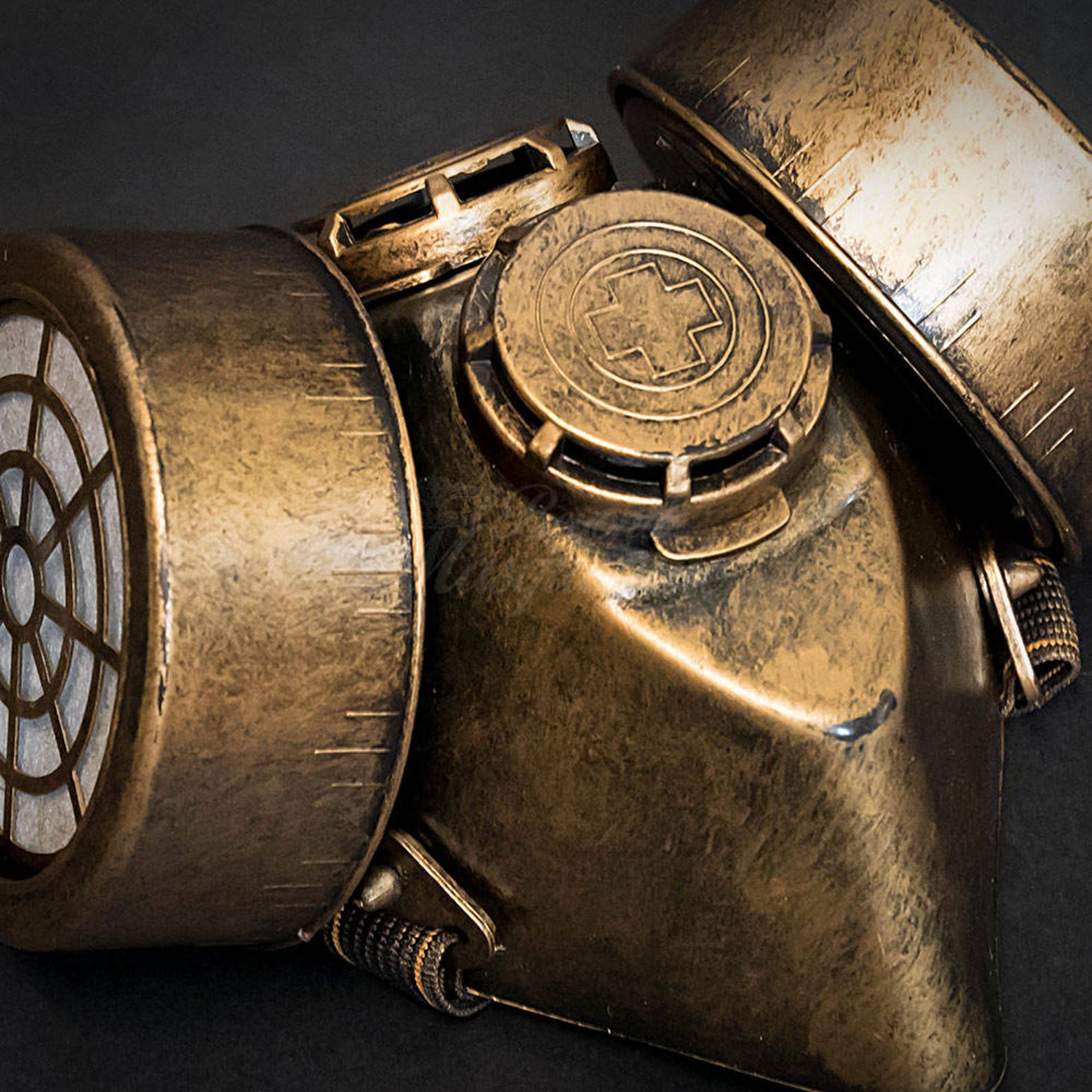 Steampunk Gas Mask Welding Cyber Punk Gothic Cosplay Gold - Etsy