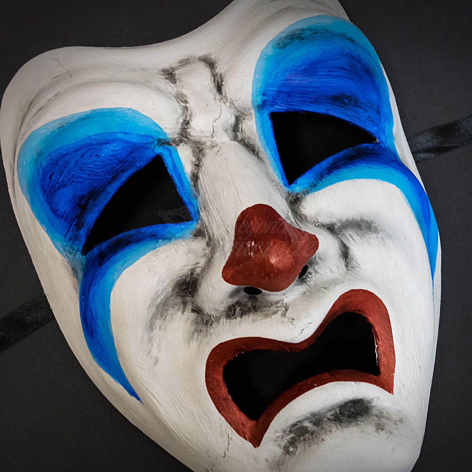 Limited Edition Halloween Tragedy Face Costume Masquerade Mask - Etsy
