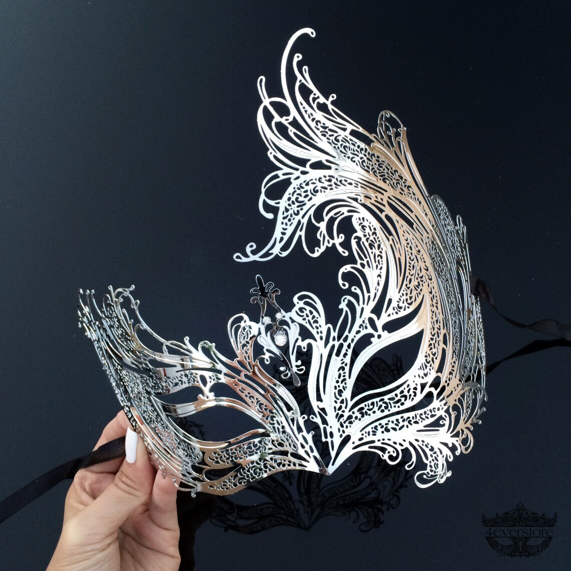 Masquerade Mask Silver Masquerade Mask Masquerade Ball - Etsy