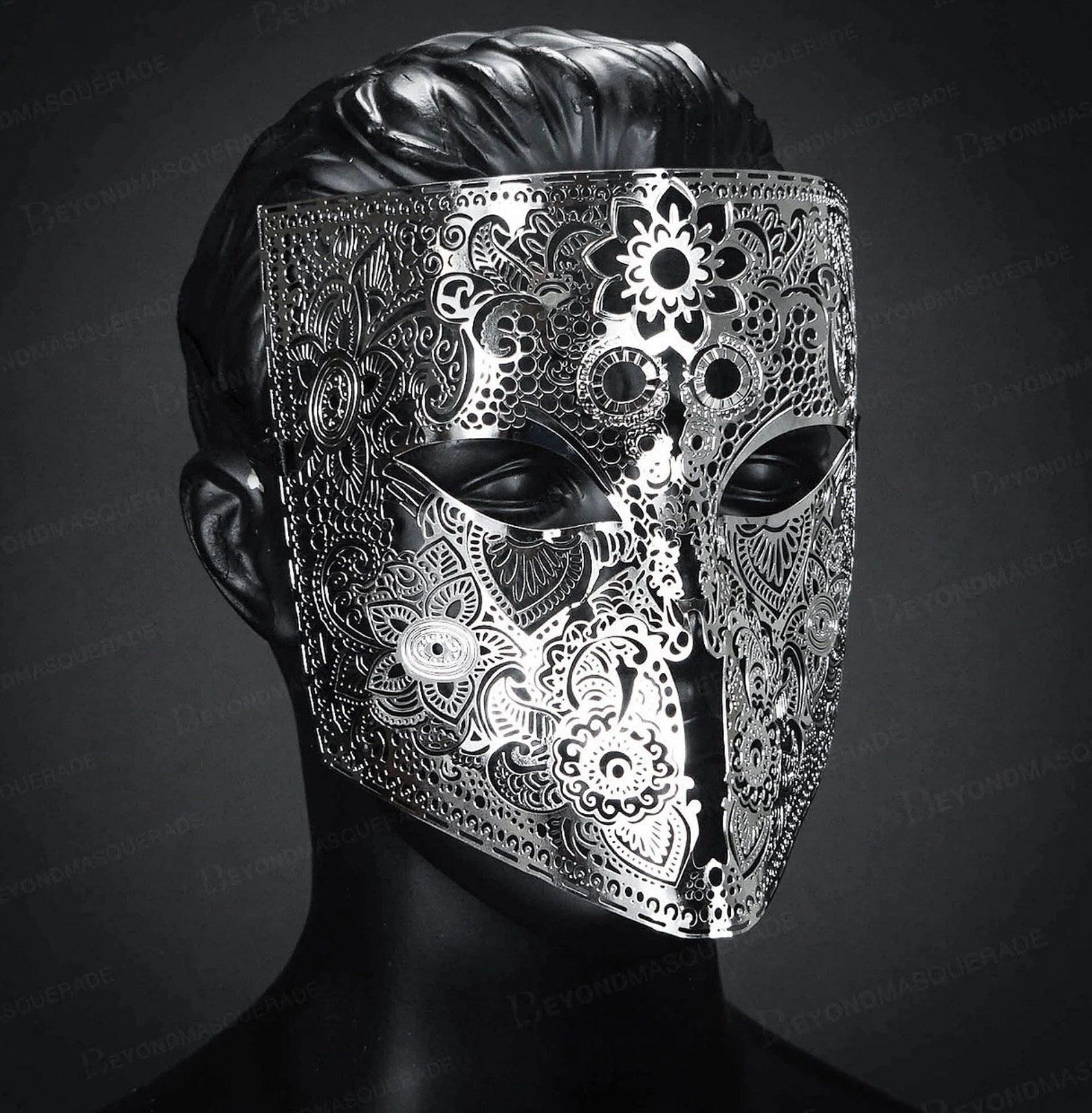 Silver Masquerade Masks for Masquerade Ball Mask Metal Lace - Etsy