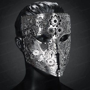 Silver Masquerade Masks for Masquerade Ball Mask Metal Lace Venetian ...