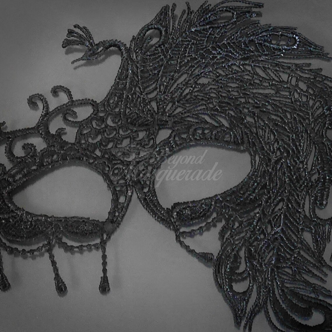 Lace Mask Masquerade Mask Black Mask Elegant Macrame Lace | Etsy