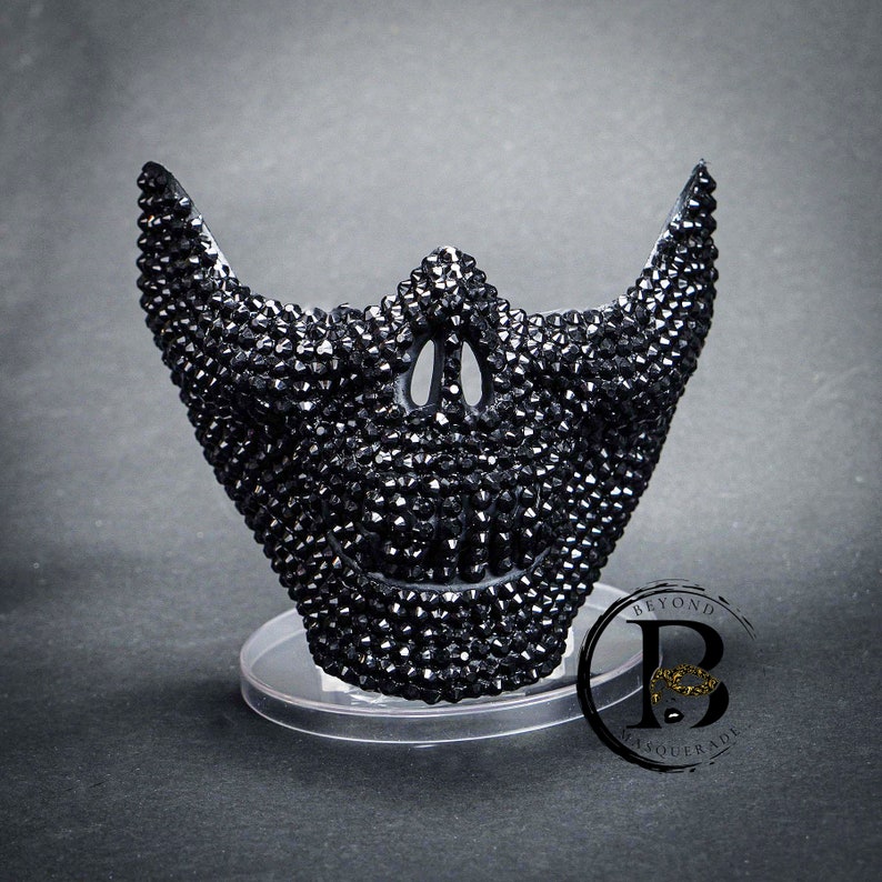 Rhinestone Skull Teeth Face Mask Skull Mask Jaw Halloween - Etsy
