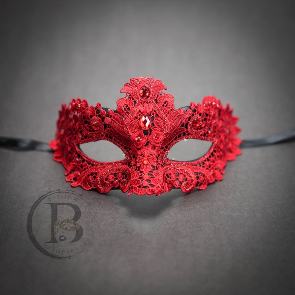 Red Masquerade Mask - Etsy