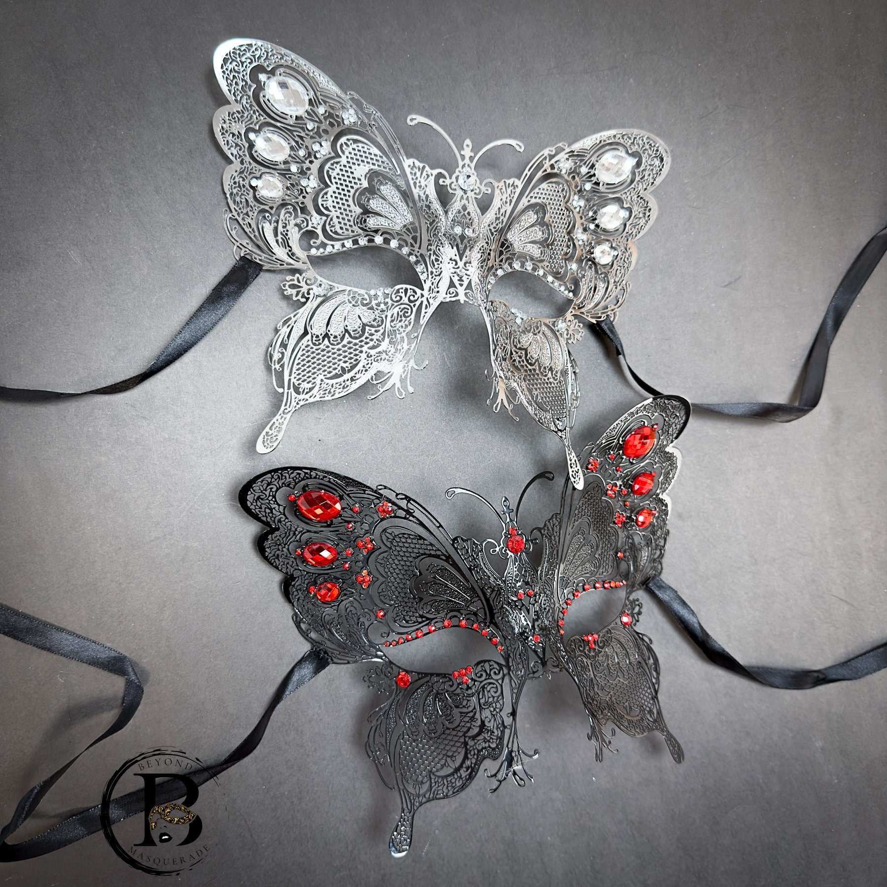 Silver Butterfly Masquerade Mask