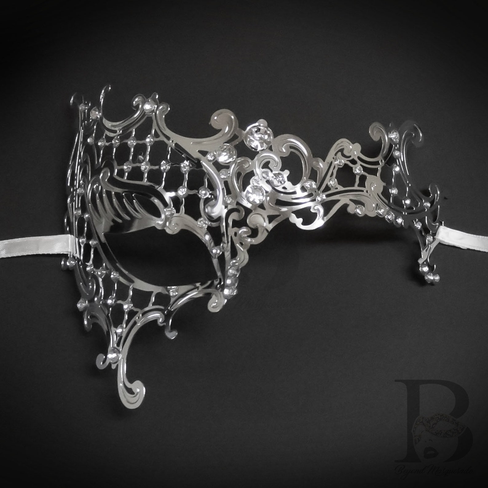 Silver Masquerade Mask Couples Masquerade Masks Silver | Etsy