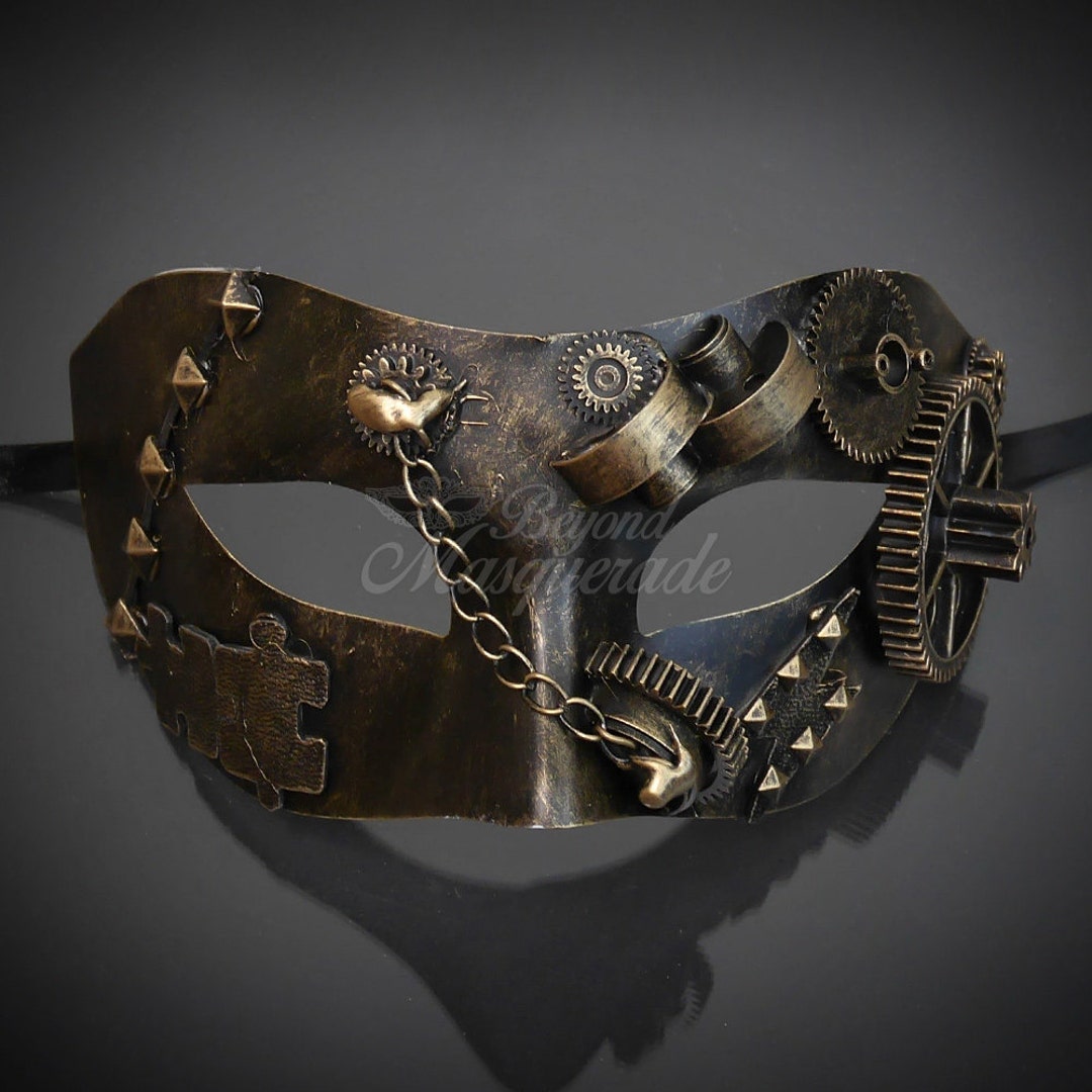 Men's Masquerade Mask, Steampunk, Steampunk Masquerade Mask, Masquerade ...