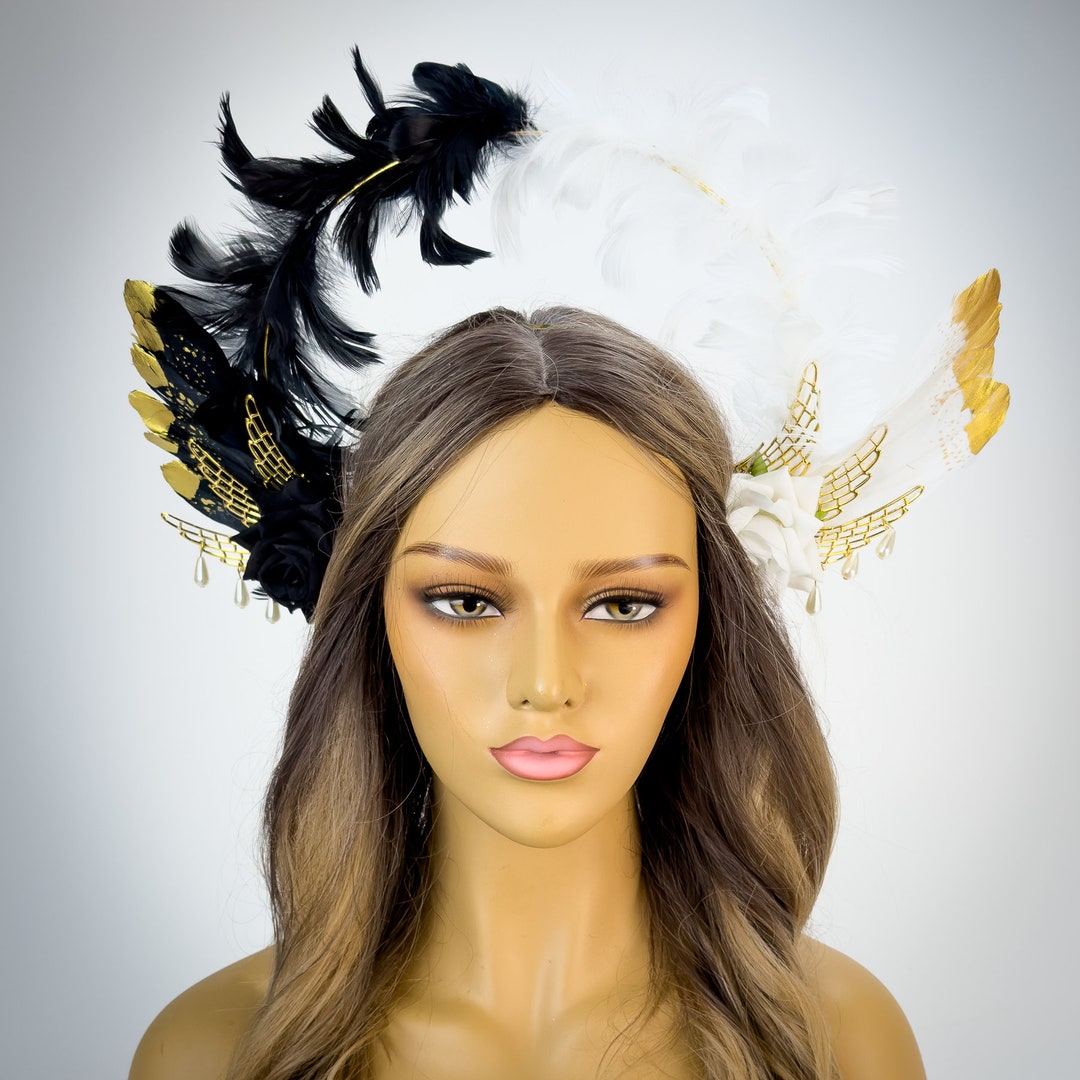 Angel Wings Halo Feather Headdress Cosplay Headpiece Headband Cosplay