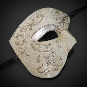 Mens Masquerade Mask, Ivory Masquerade Mask, Gold Mask, Roman God Mask ...