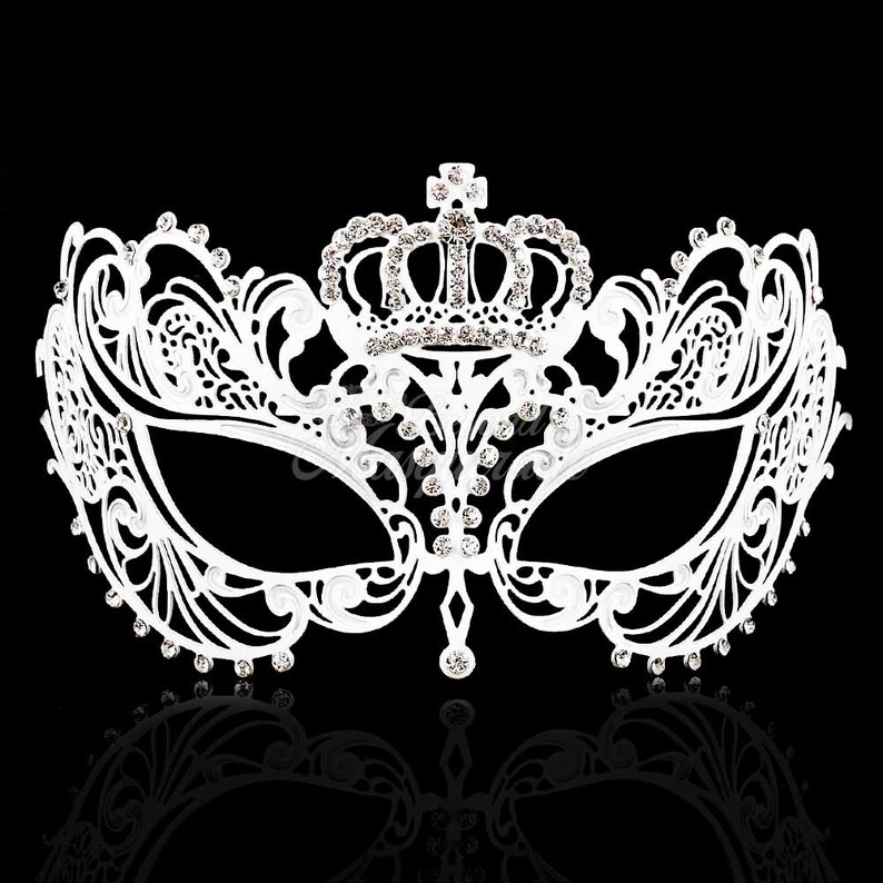 Masquerade Mask White Masquerade Mask Masquerade Ball Mask - Etsy