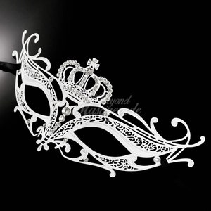 Masquerade Mask White Masquerade Mask Masquerade Ball Mask - Etsy