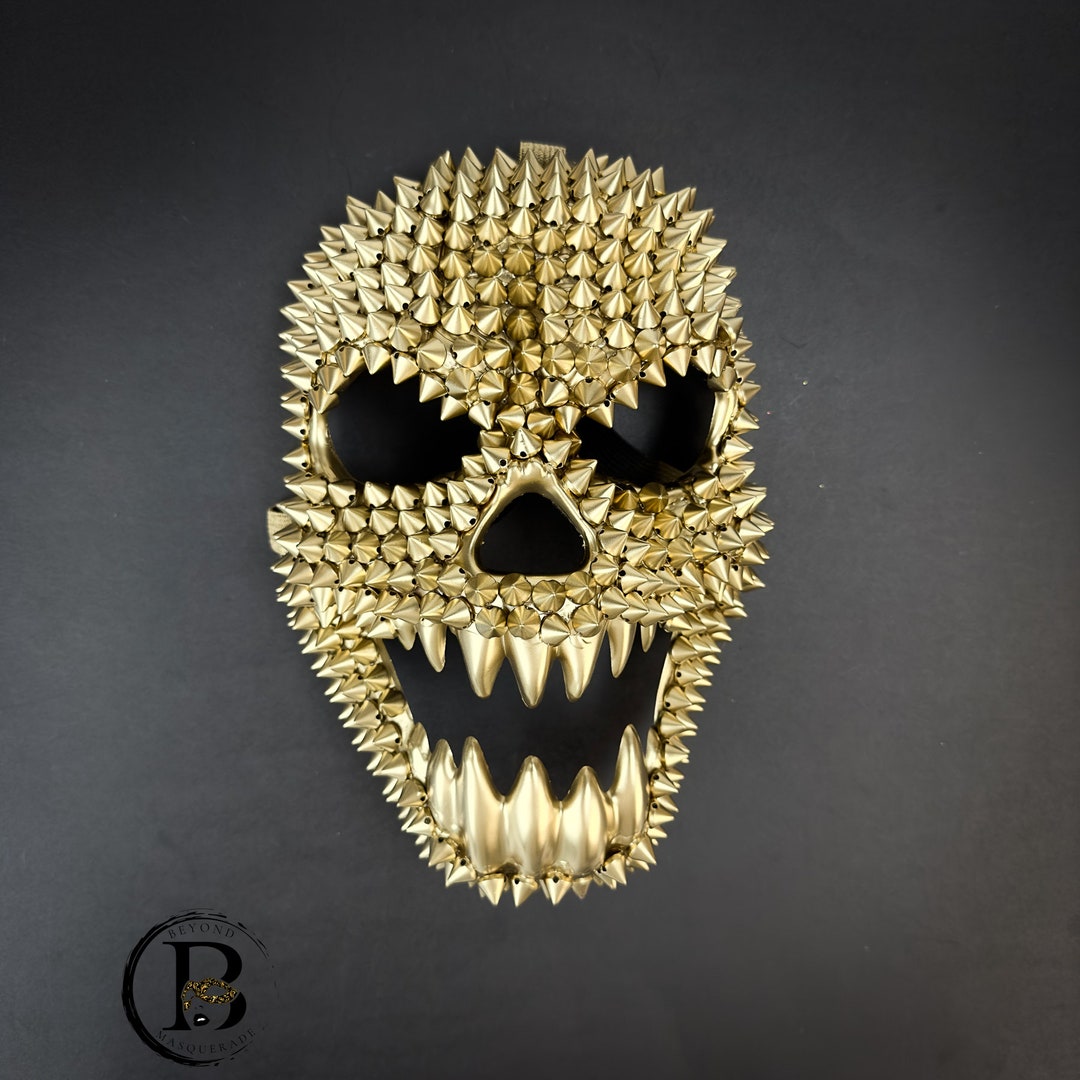 Spike Skull Mask Halloween Full Face Cover Masquerade Mask Spikes ...