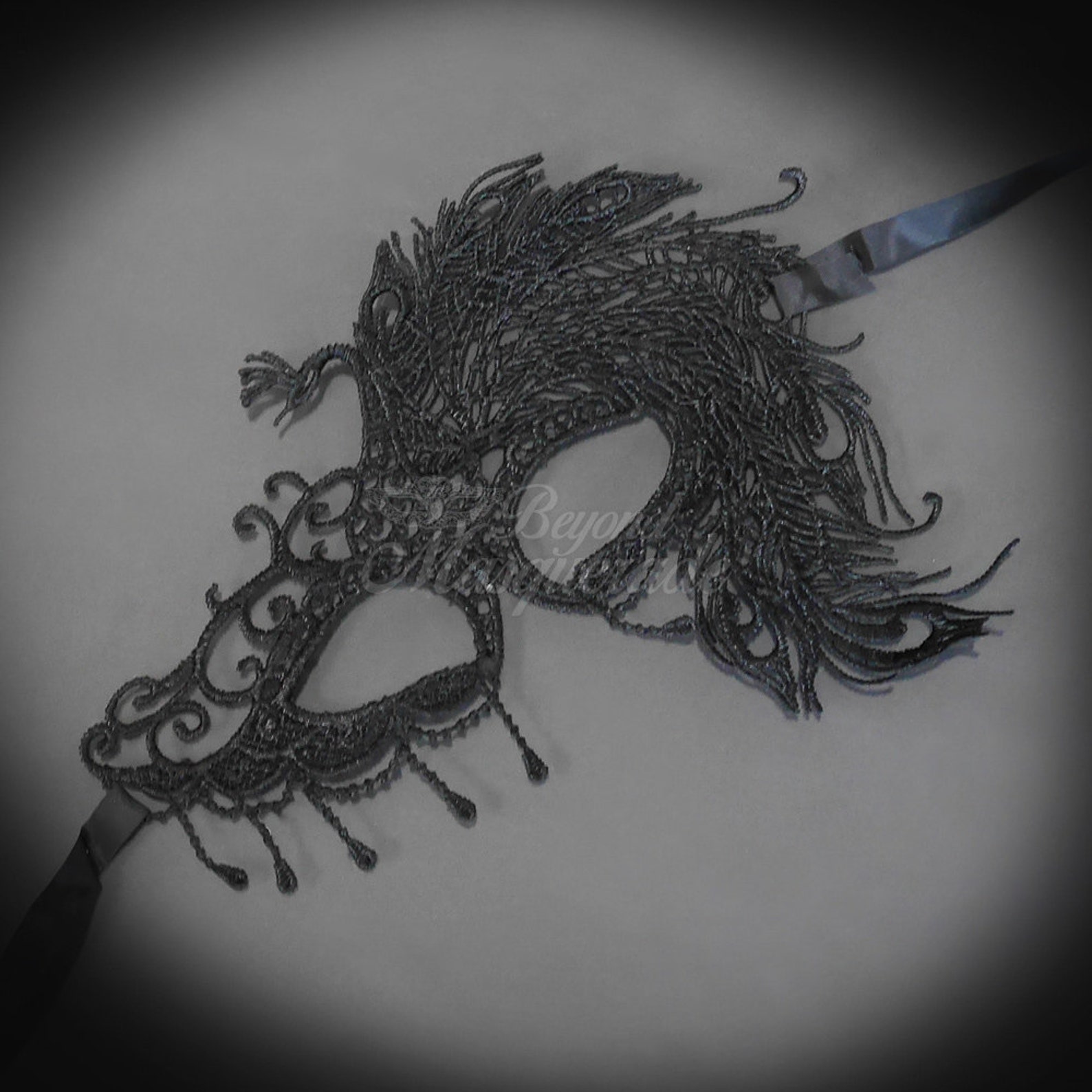 Lace Mask Masquerade Mask Black Mask Elegant Macrame Lace | Etsy